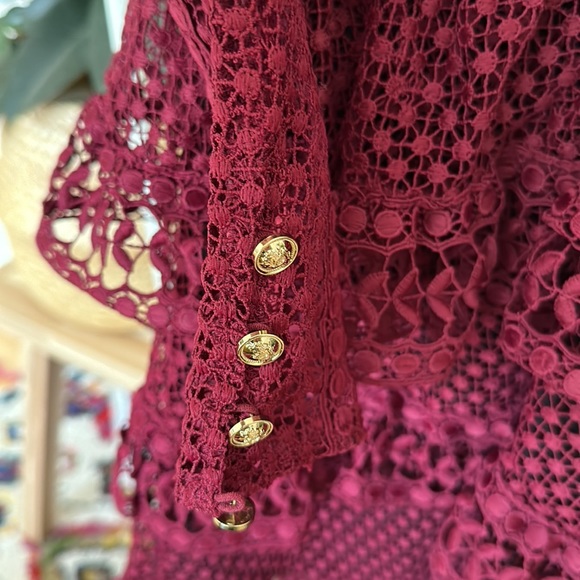 Self-Portrait | Dresses | Bnwt High Neck Lace Crochet Self Portrait ...